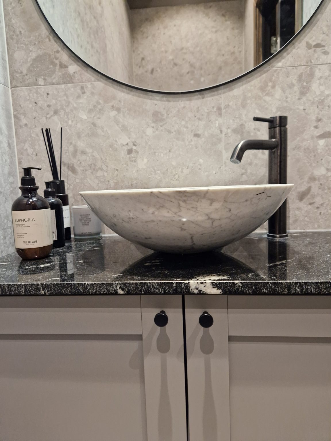 Bianco Carrara handfat – RK Natursten